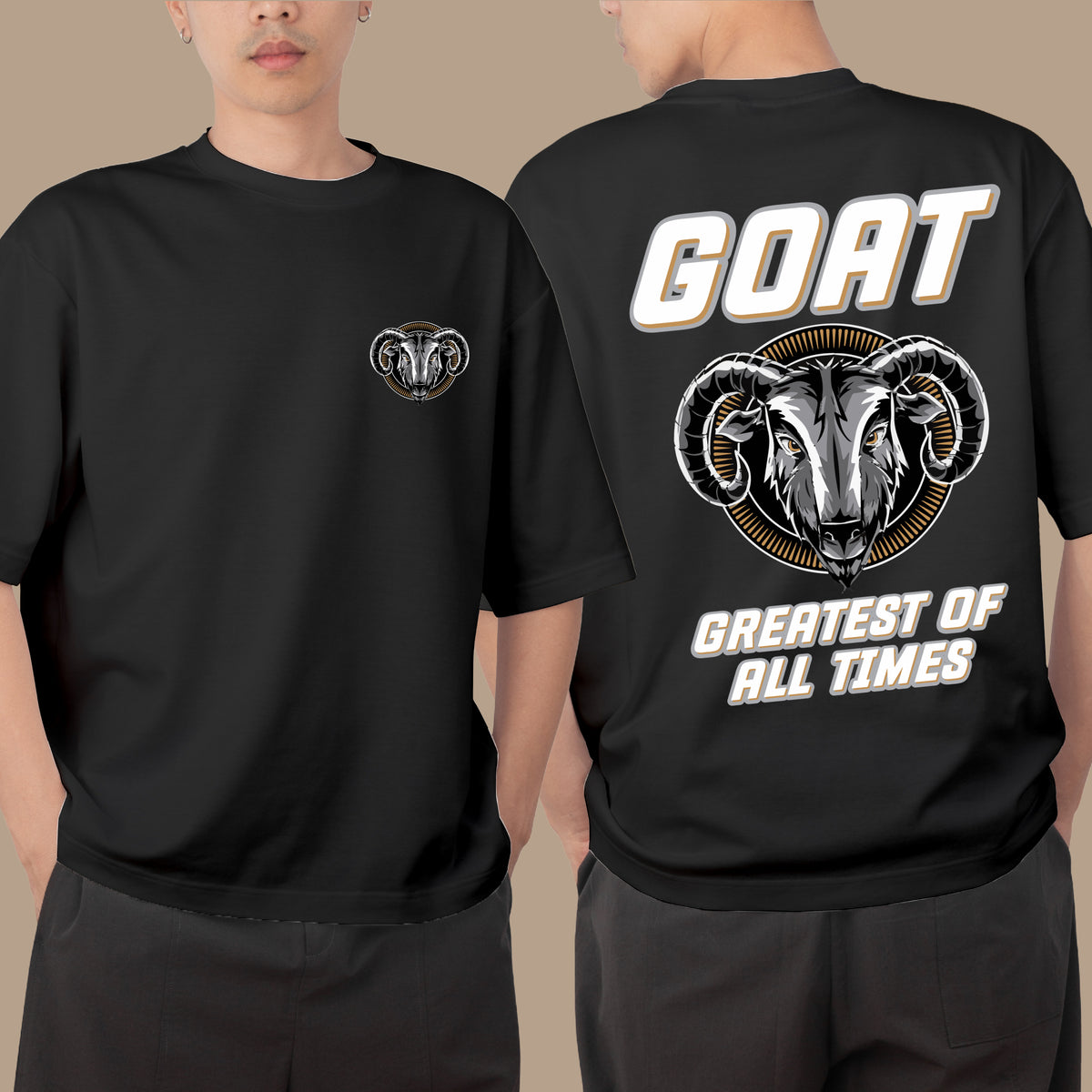 Goat Greatest Of All Times Oversize T-shirt Buy Online – DeshiDukan T ...