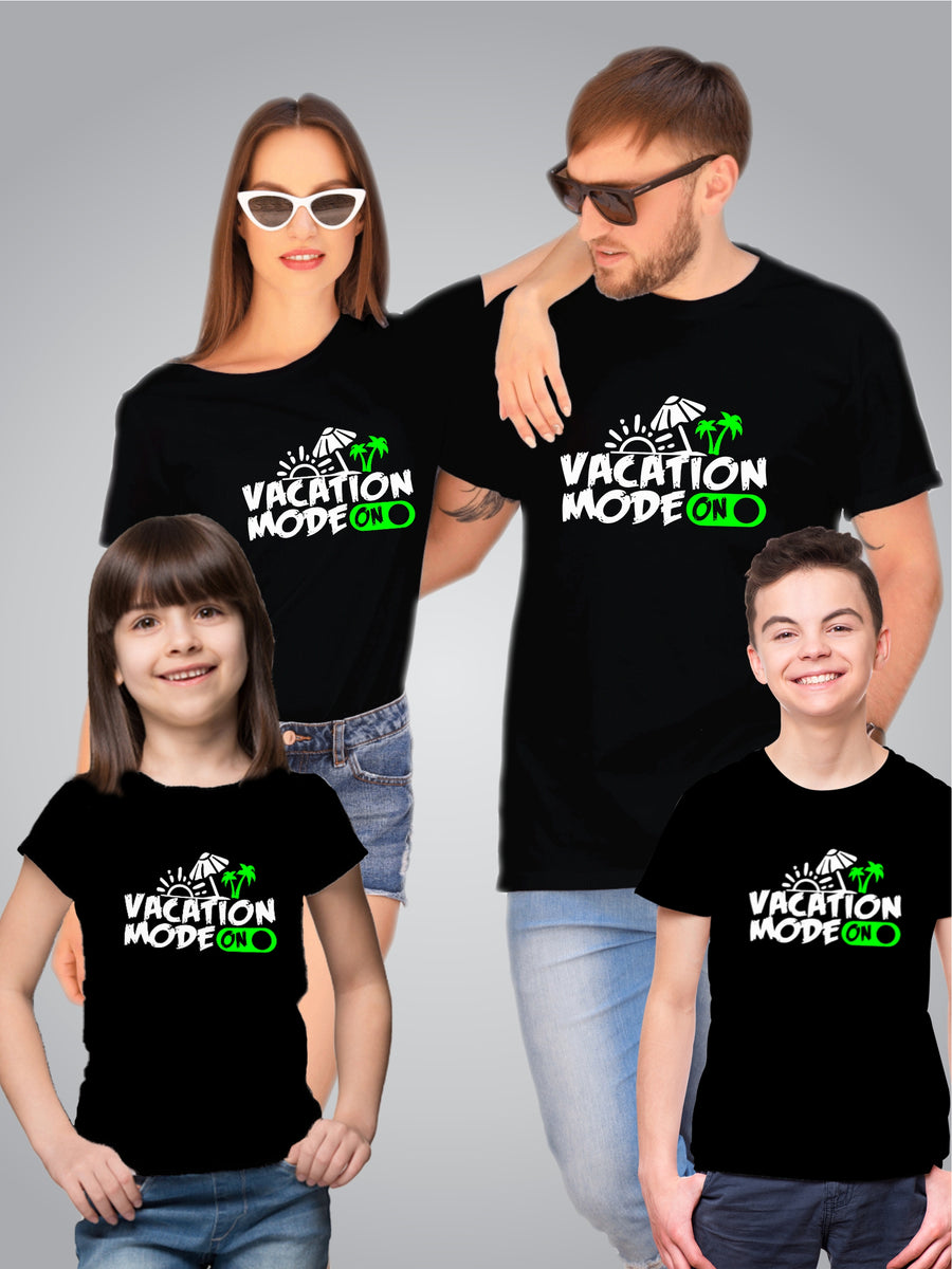 Vacation Mode Family T-Shirts (Set Of 4 ) Buy Online – DeshiDukan T ...